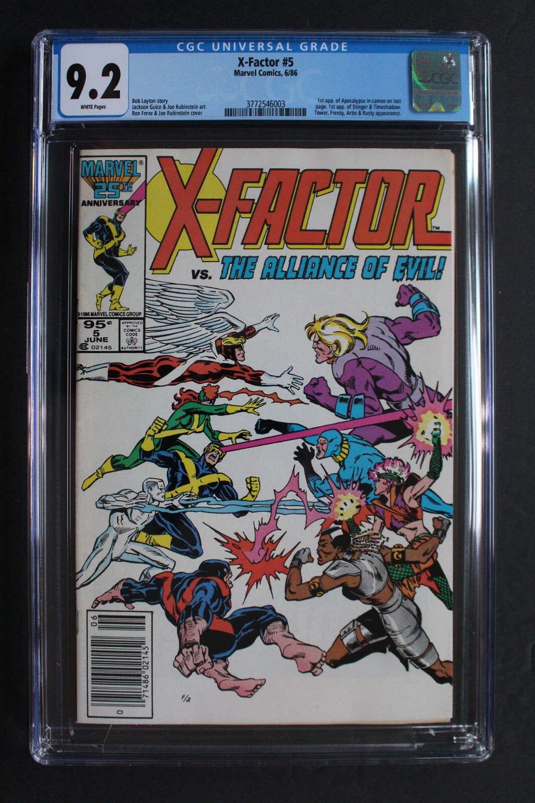X-FACTOR #5 1st cameo APOCALYPSE, X-MEN MOVIE 1986 Canadian Variant CGC ...