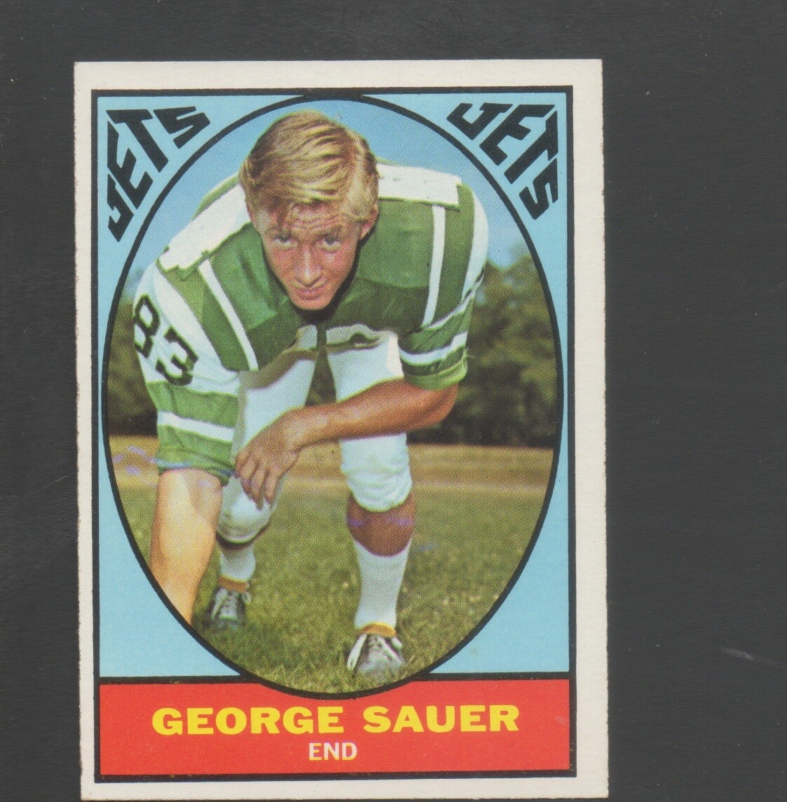 1967 Topps Football Card #101 George Sauer-New York Jets near mint Card ...