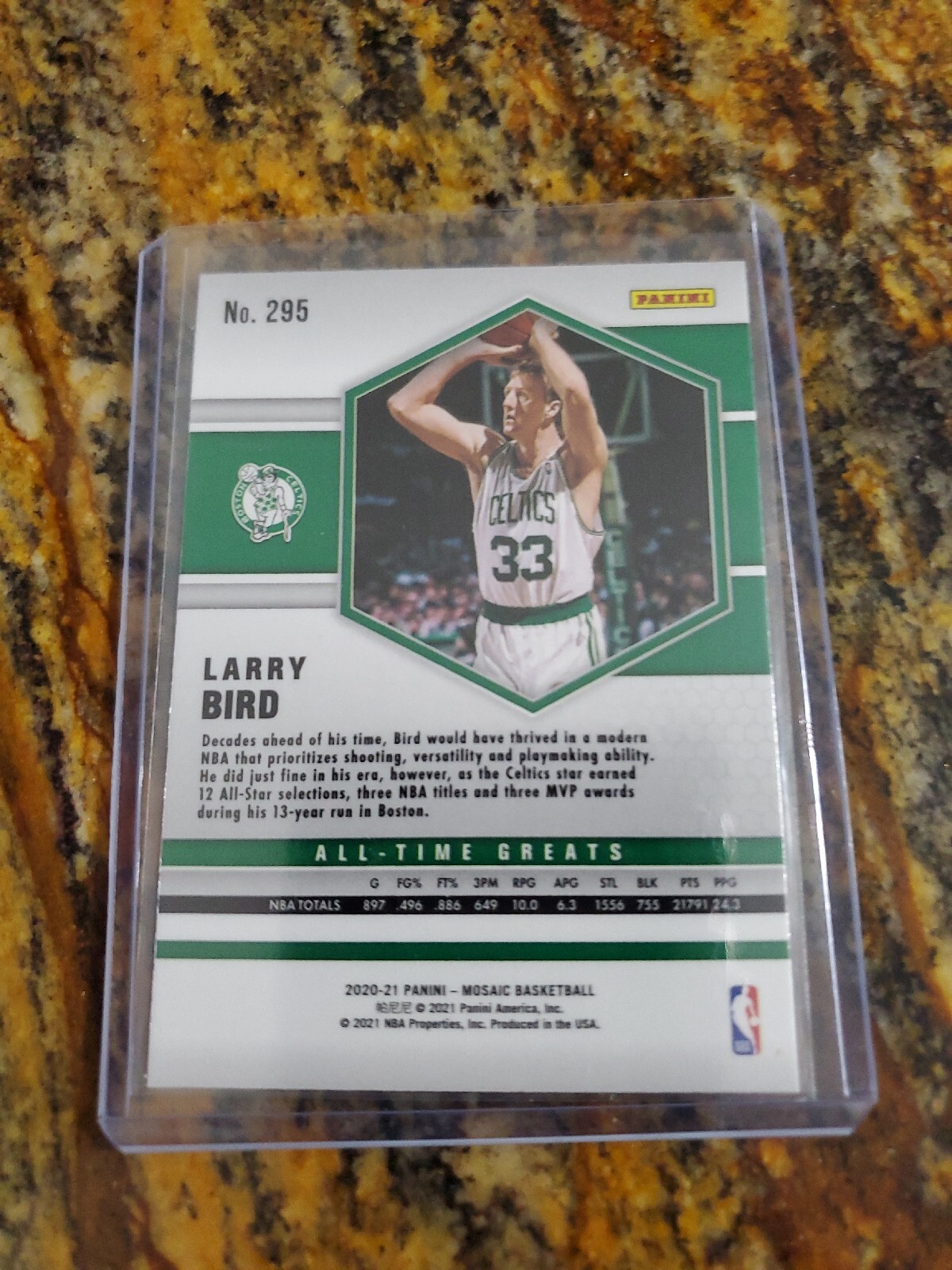 2020-21 Panini Mosaic Larry Bird Boston Celtics #295 | eBay