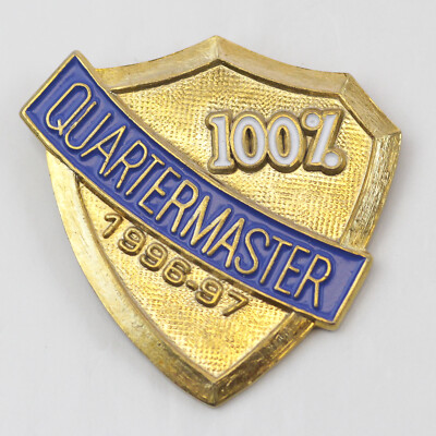 NEW VFW VETERANS FOREIGN WARS 1996-97 "100% QUARTERMASTER" LAPEL OR HAT ...