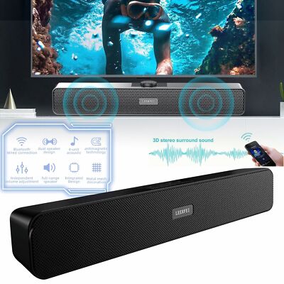 USB Wired Sound Bar TV Computer Speaker Subwoofer PC Laptop Stereo ...