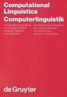 Computational Linguistics / Computational Linguistics: An International ...