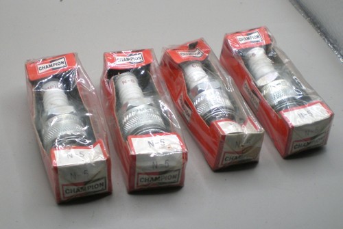 4 Vintage Collectible Champion N-5 Spark Plugs | eBay