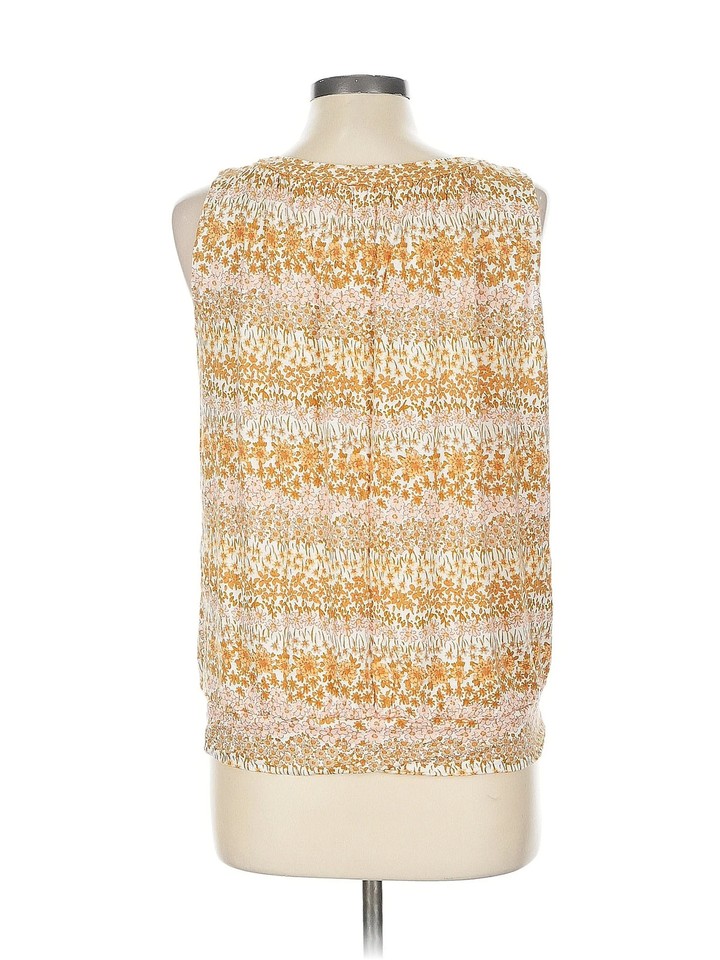 Ann Taylor LOFT Outlet Women Gold Sleeveless Blouse L | eBay