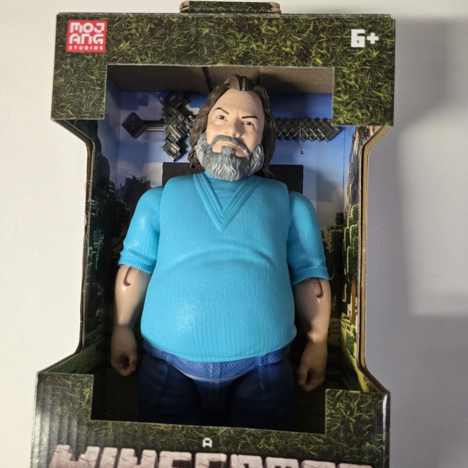 Mattel A Minecraft Movie 12 Inch Jack Black Steve Large Action Figure ...
