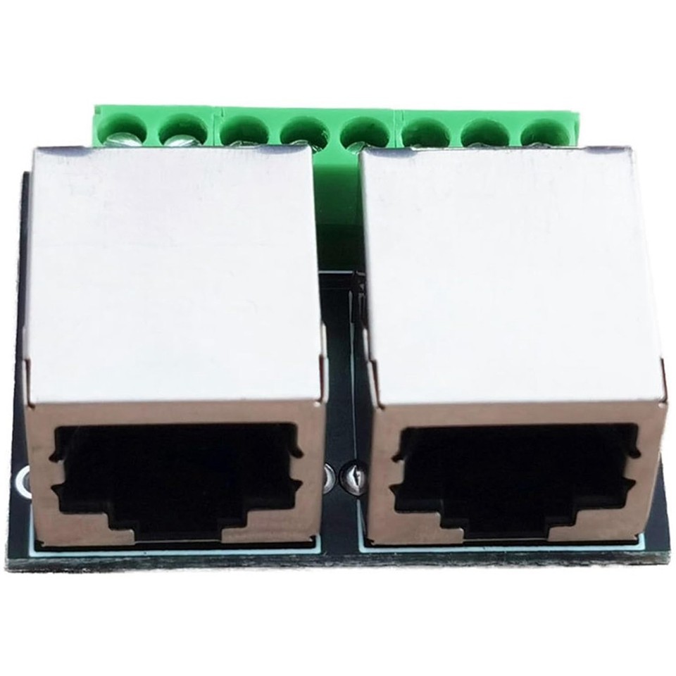 4PCS RJ45 Ethernet Dual Female Terminal Board,3.5mm Pitch Connector ...