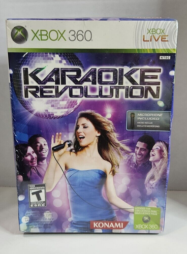 New Sealed Big Box Bundle Xbox 360 Karaoke Revolution Game Konami with ...