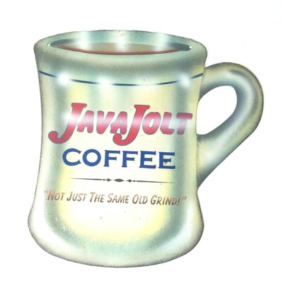 Tin Sign Java Jolt Coffee Not Just The Same Old Grind PROP Advertising Retro | eBay