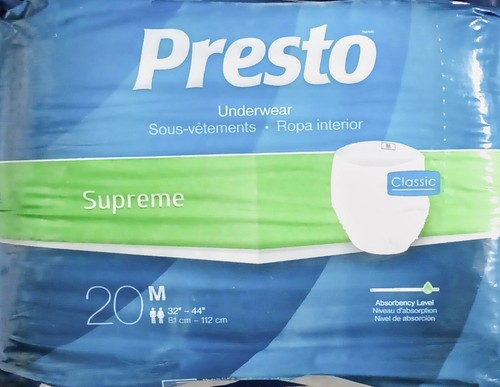 Presto 20 pack M Adult Diapers Supreme 32"-44" (made in the USA) | eBay