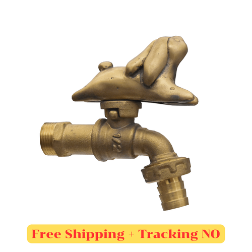 Brass rabbit handle garden faucet vintage garden tap outdoor decorative ...