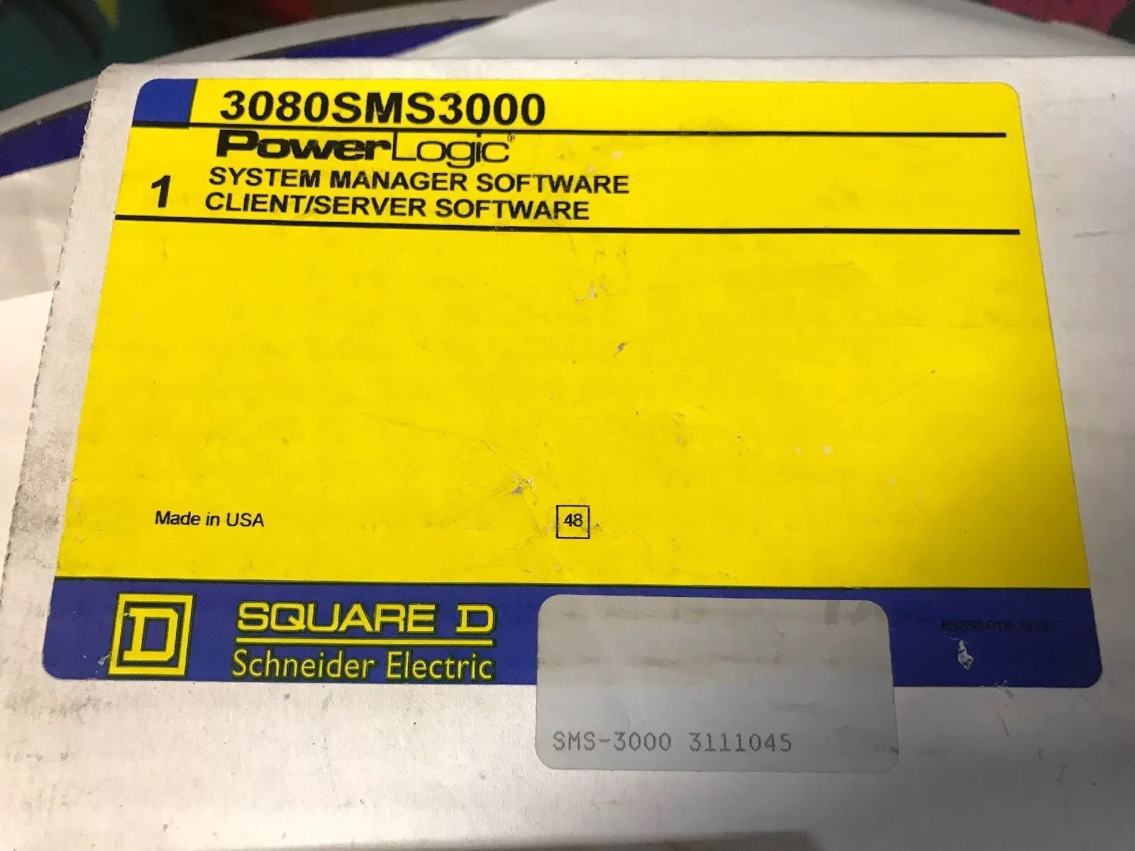 NEW SQUARE D SMS-3000 PowerLogic System Software 3080-SMS3000 TCP-MMS ...