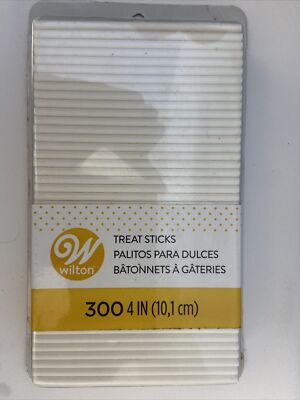 Wilton 4-Inch Treat Sticks for Cake Pops, Candy, Cookies 300 Pack New ...