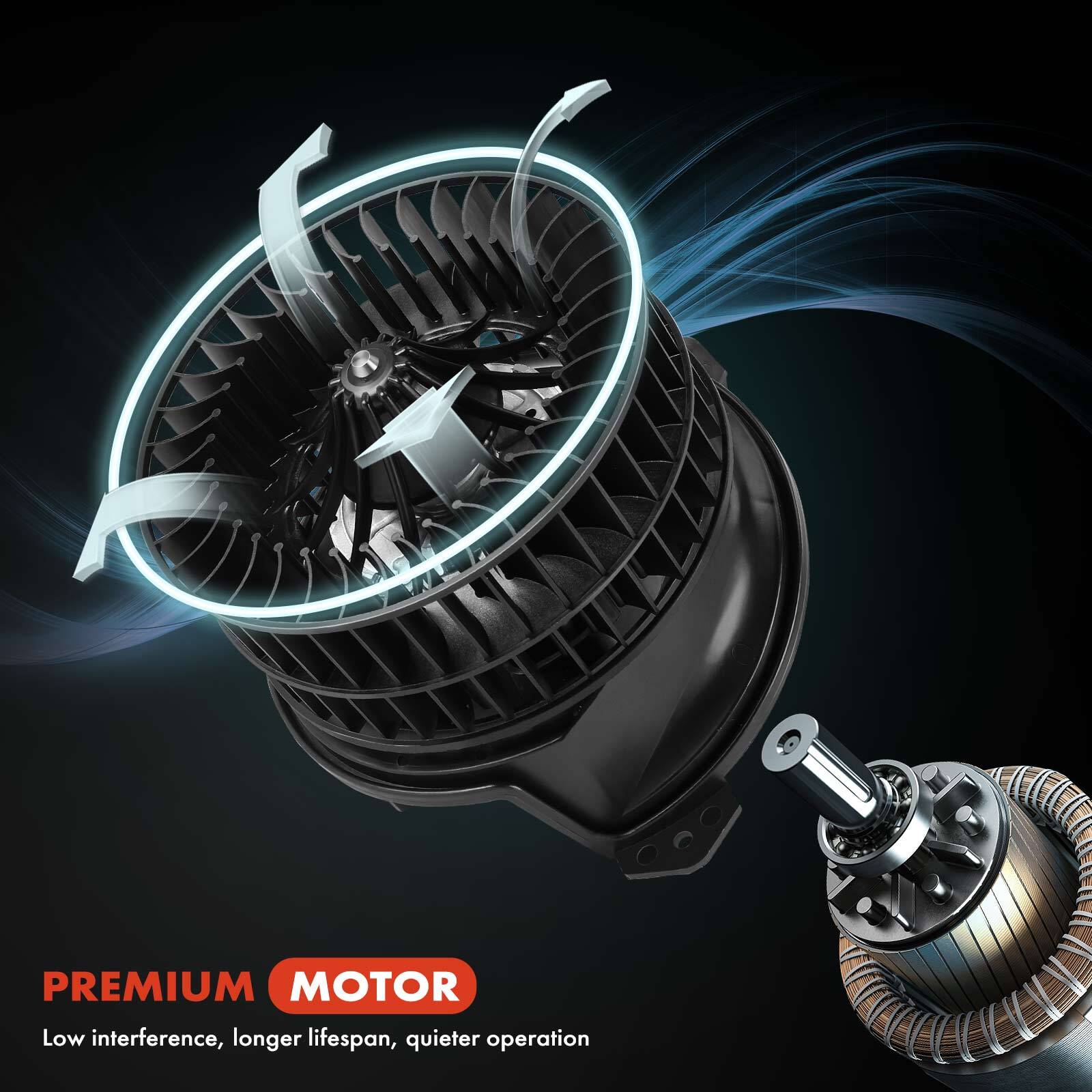 Front HVAC Blower Motor Fan Assembly for BMW X5 2007-2013 X6 2008 2009 ...