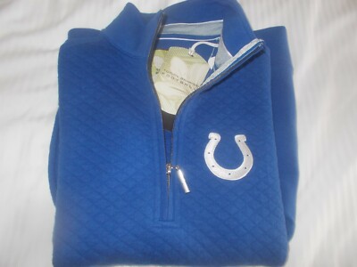 NWT $135.00 Indianapolis Colts 1/4 Zip Sweatshirt Sweater Women's Blue ...