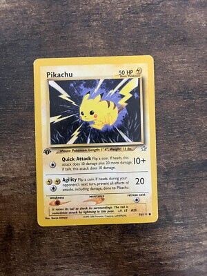 Pokémon TCG Pikachu Neo Genesis 70 Regular 1st Edition Common | eBay