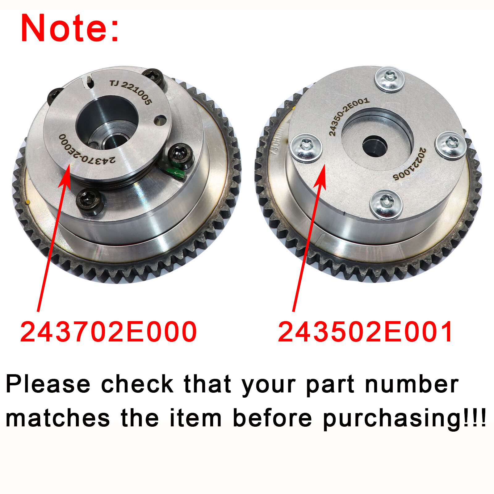 Engine Timing Chain Kit Camshaft Phaser For Hyundai/Kia 1.8L / 2.0L ...