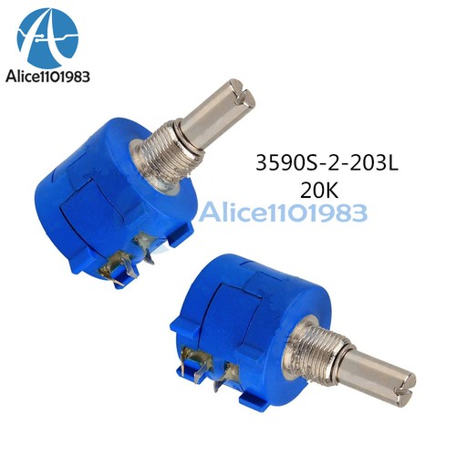 3590S-2-203L 20K Ohm BOURNS Rotary Wirewound Precision Potentiometer ...