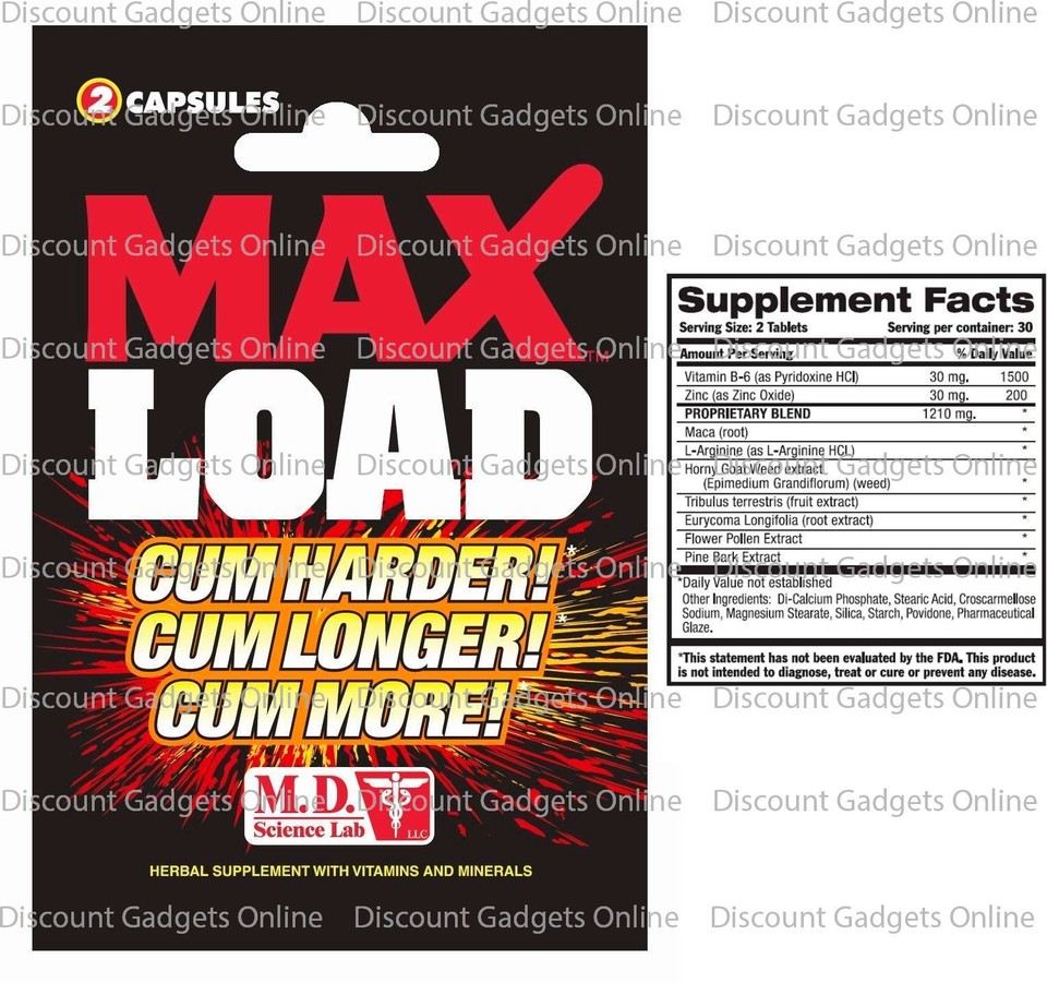 Max Load Increase Ejaculation Orgasm (Cum More LONGER) 2 Pills Male ...
