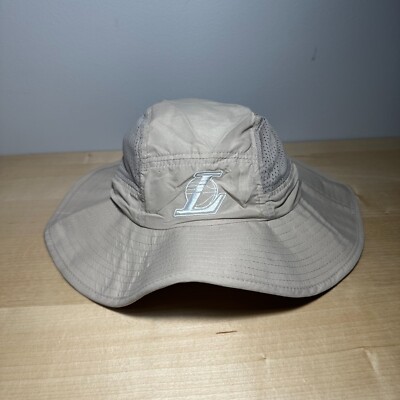 Los Angeles Lakers Bucket Hat Cap Tan White Lettering Ultra Game OSFM ...