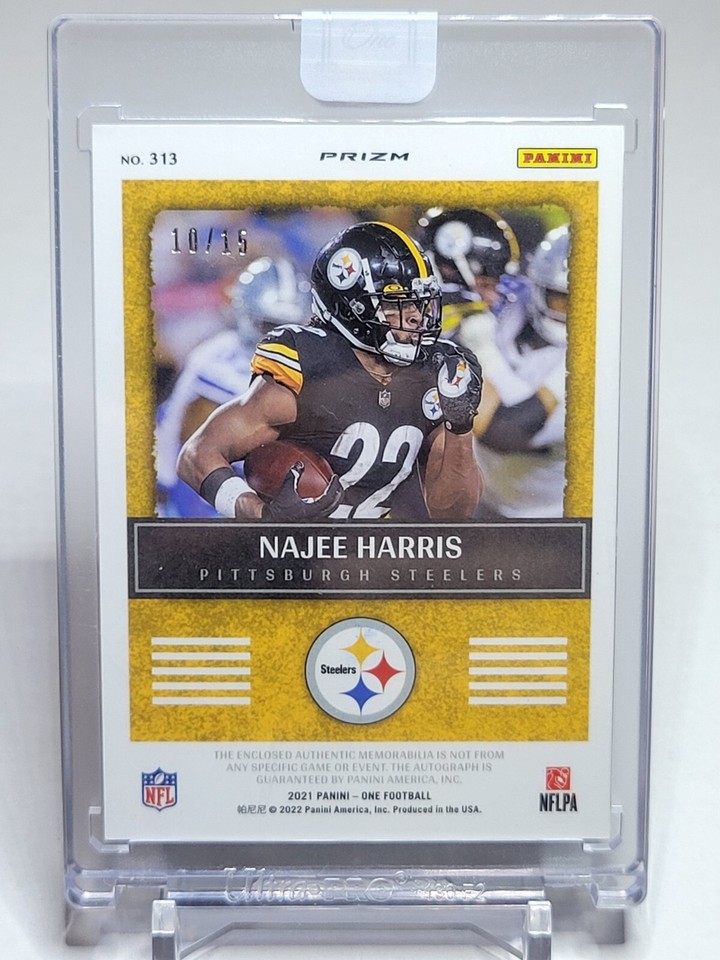 2021 Panini One Precision Najee Harris Rookie Patch Auto RPA #313 Gold ...