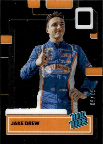 JAKE DREW RC 2023 Panini Chronicles Clearly /50 Blue #28 Rated ROOKIE N ...