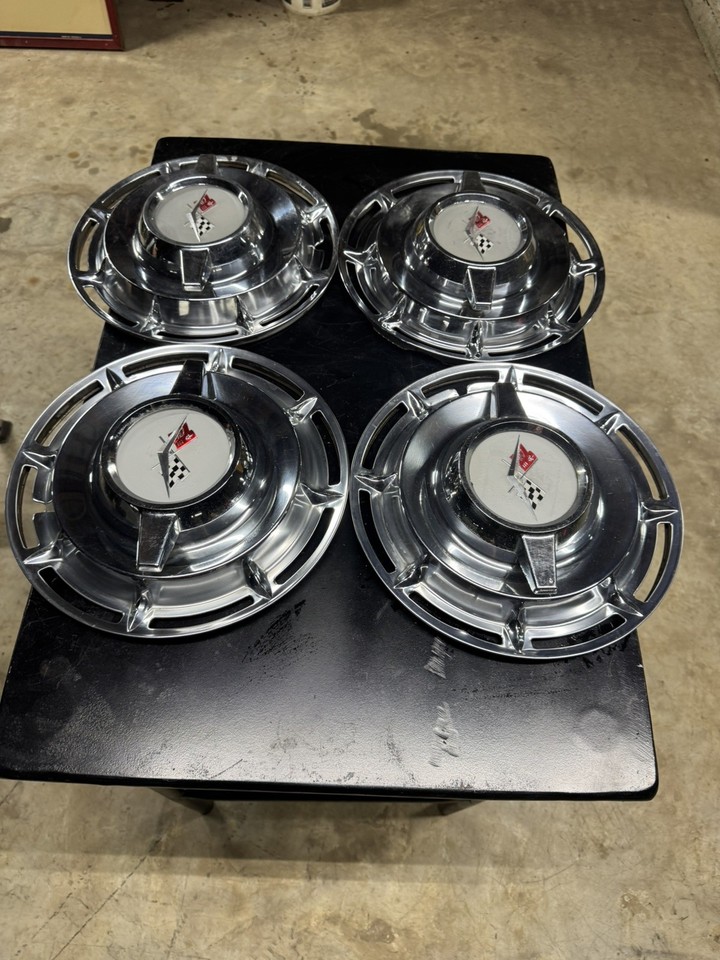 1960 Chevy Impala Spinner Hubcaps Nomad 14” Set of 4 | eBay