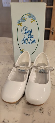 Swea Pea & Lilli White Patent Leather Rhinestone Dress Shoes Easter ...