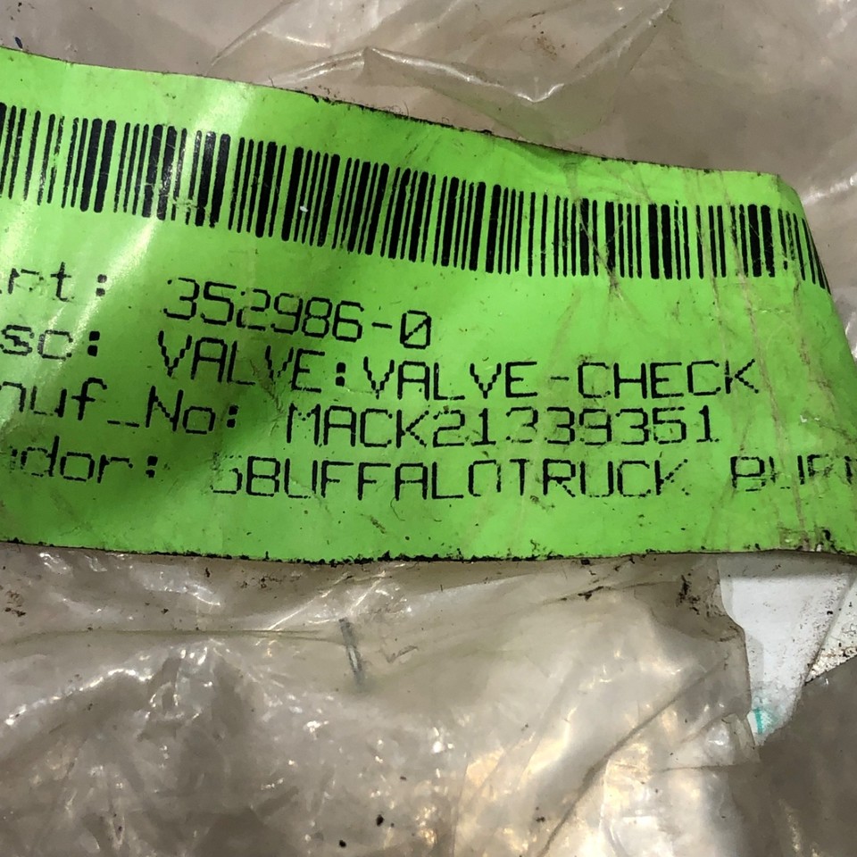 Volvo Truck / Mack 21339351 Tee Fitting Check Valve AHI Mounts On 7th ...