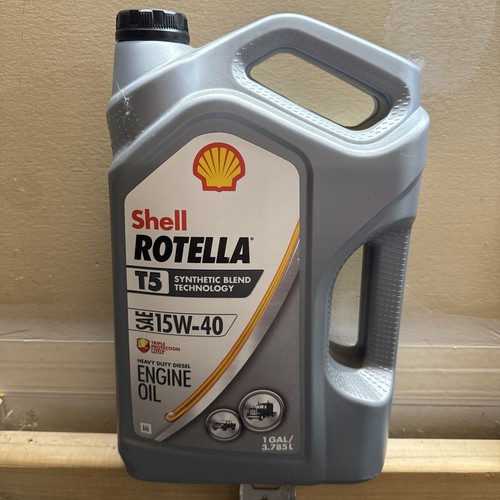 Shell Rotella T5 Synthetic Blend 15W-40 Diesel Engine Oil -1 Gallon ...