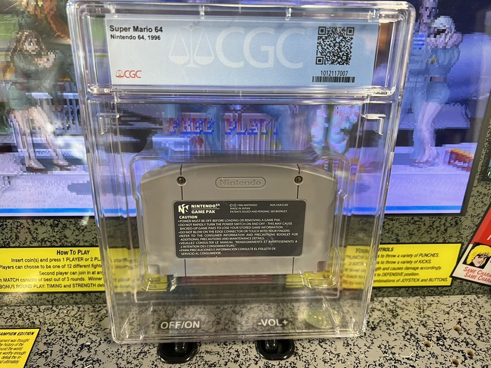 1996 N64 Super Mario 64 Graded CGC 8.0 Nintendo 64 NFR Not for Resale ...
