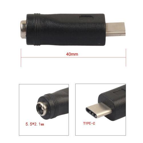 DC Power Adapter Type-C USB Male to DC5.5x2.1mm Female (C22) Jack ...