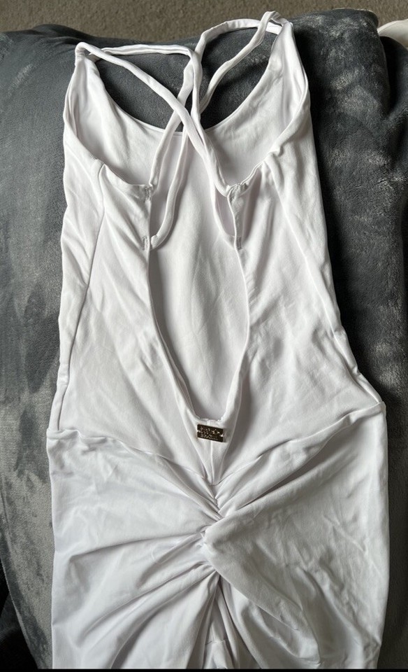 Blue Body Brazil White Addiction Butt Scrunchy Bodysuit Fits Small ...