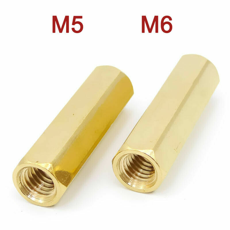M5 M6 Brass Hex Studs Support Female-Female Spacer Motherboard Thread ...