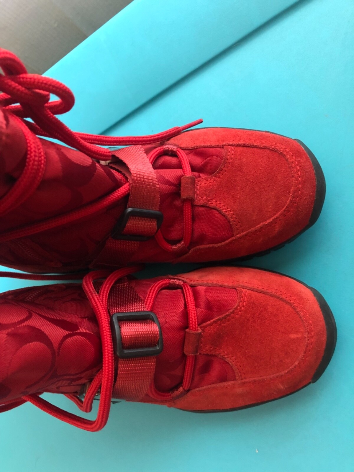 Coach Vibram Winter Snow Red SELA Boots Size 5.5 Medi… - Gem