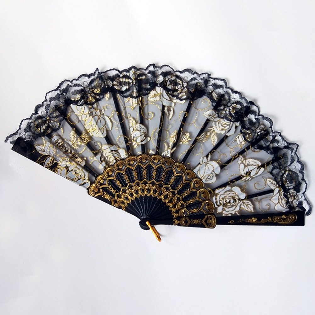 Folding Fan DIY Decorations Gift For Lover Plastic Fan Bone Decoration ...