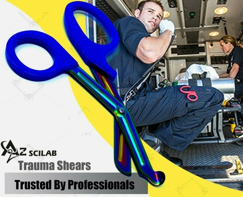 Heavy Duty Military style Trauma EMT/Paramedic Shears BLUE MULTI COLOR ...