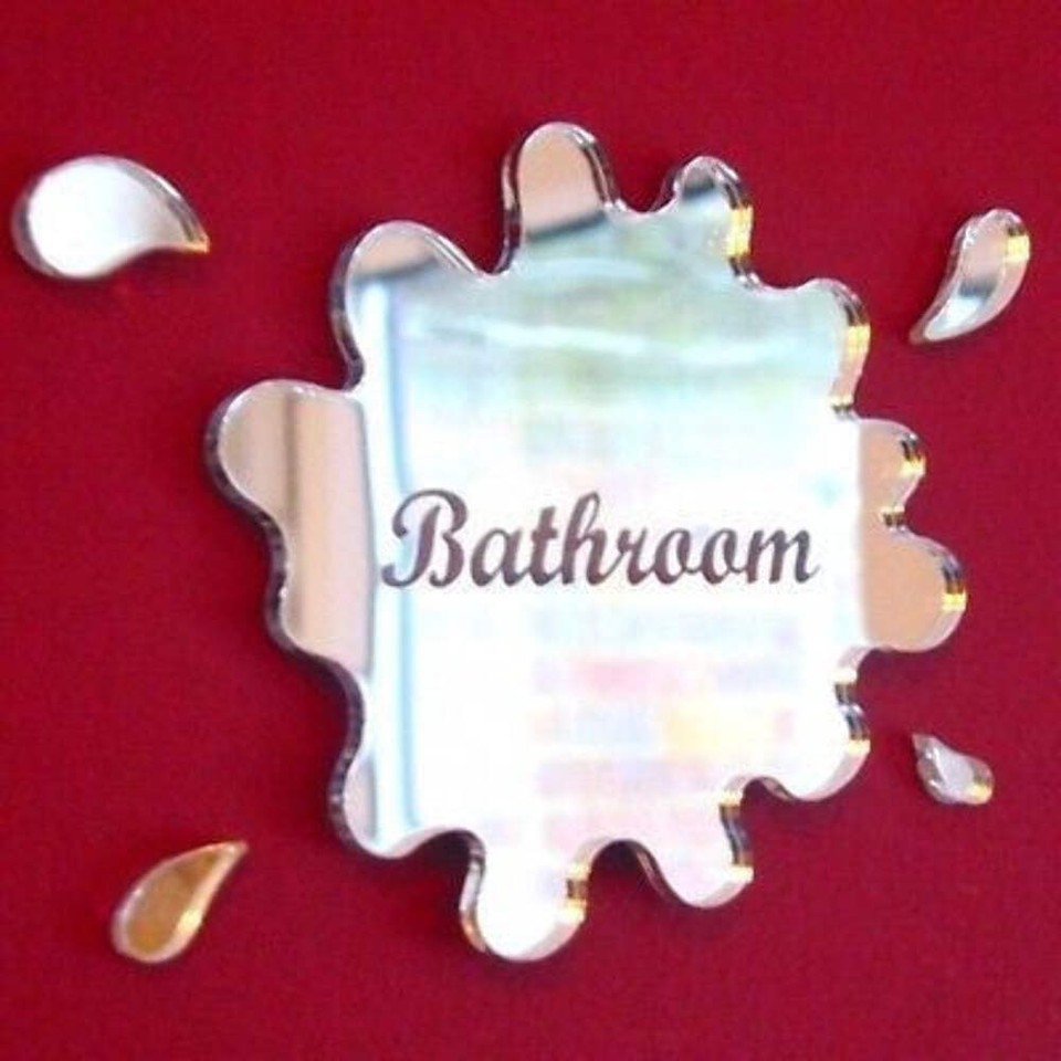 Puddle Sign - Engraved - Mirrored | eBay