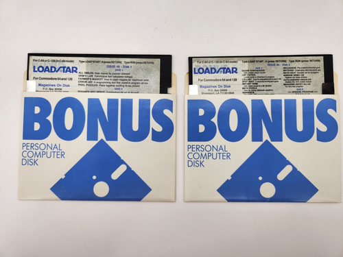 Vintage Load Star Magazines on Disk Issue 40 For commodore 64/128 2 5. ...