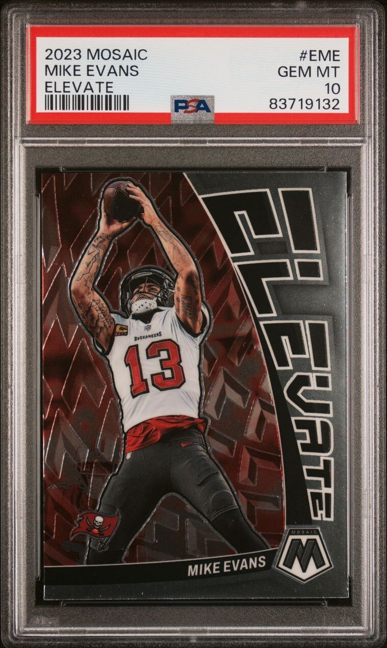 2023 Panini Mosaic Football Mike Evans Elevate Card #EME PSA GEM MT 10 ...