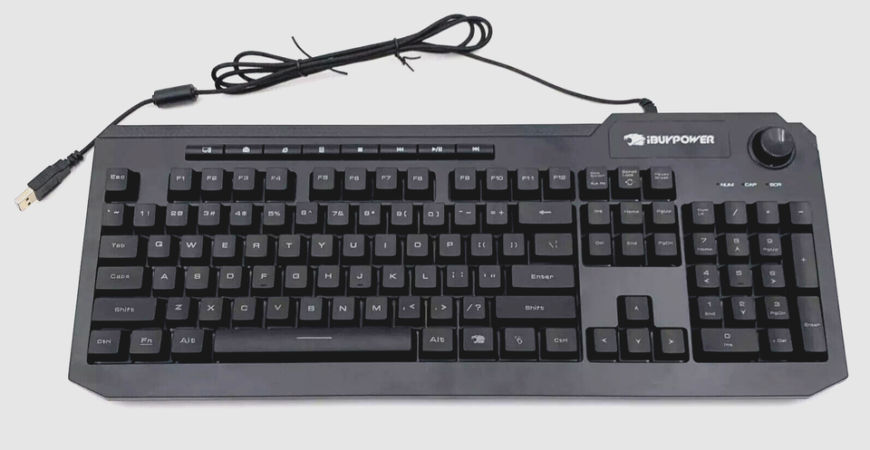 Brand New iBuyPower Ares M2 Wired Gaming Keyboard RGB Lighting Spill ...