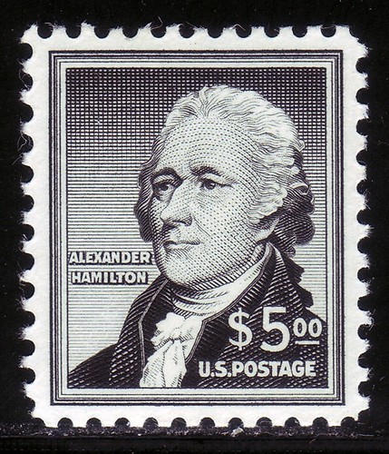 #1053 $5 ALEXANDER HAMILTON. EXTRA FINE 1 . NH OG. SCV $85 | eBay