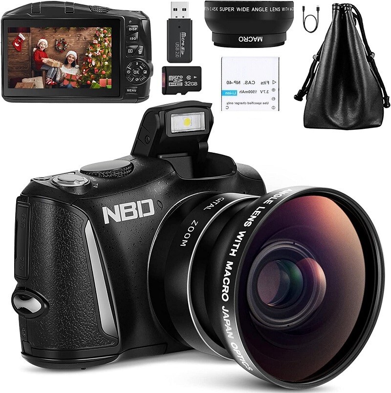 NBD Digital Camera 4K Ultra HD 48MP 16X with Wide Angle & Macro Len For ...