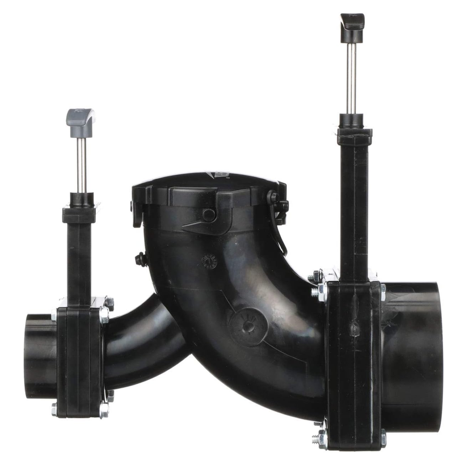 Double Rotating Dumping Valve Sewer Drain Waste Water Black/Grey Tank ...