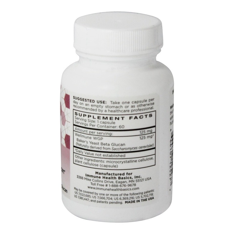 Immune Health Basics Beta Glucan with Wellmune WGP Immune Support 125 ...