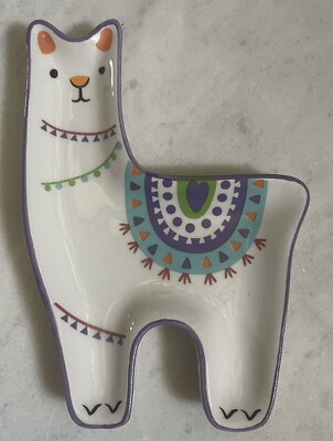 Llama Trinket Dish Colorful Keys Change Jewelry Decor Decorative ...