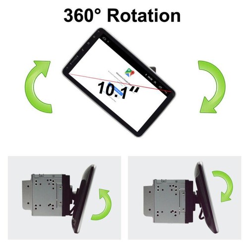 360° Rotate Horizontal 2 Din 10.1"HD Carplay Android 9.1 Car Radio GPS ...