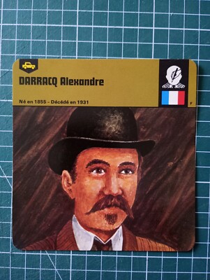 Fiche Auto circa 1978 12x12,5cm Alexandre Darracq | eBay