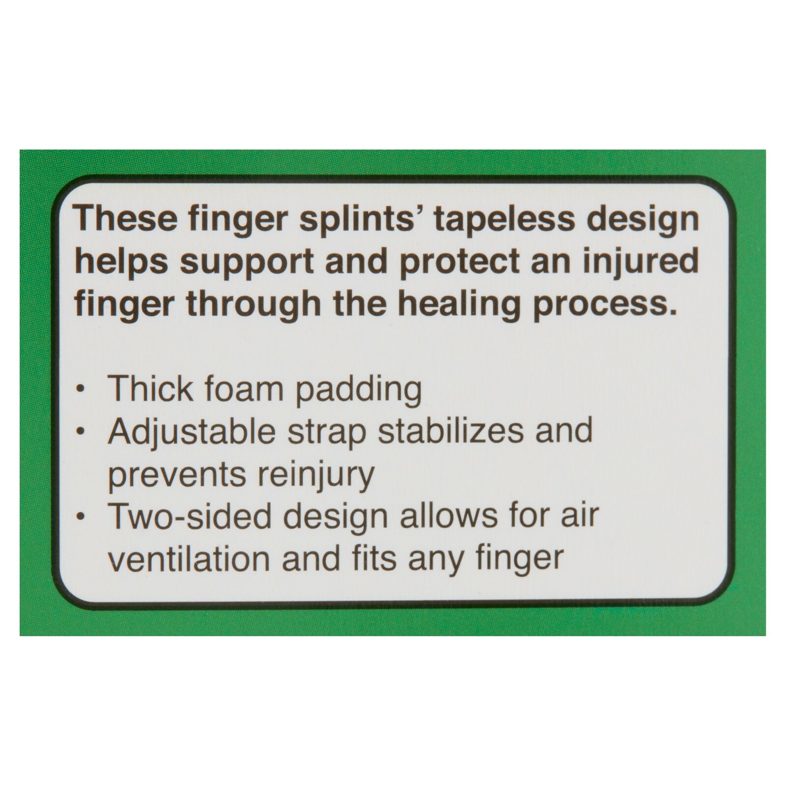 Equate Two-Sided Finger Splints, 2 CT..+ | eBay