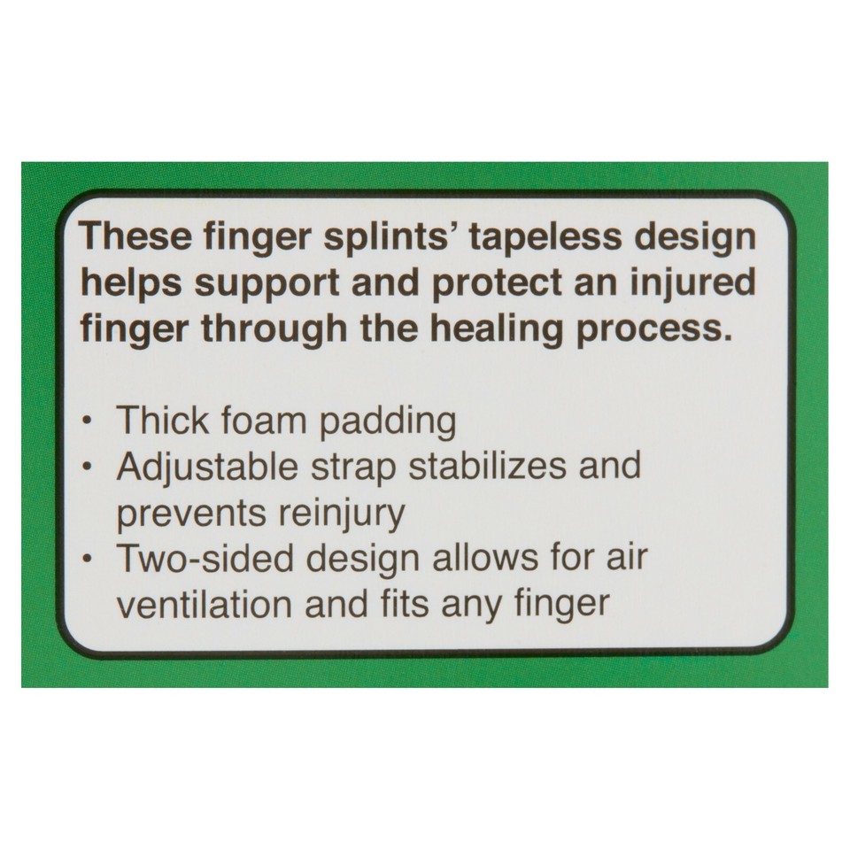 Equate Two-Sided Finger Splints, 2 CT..+ | eBay