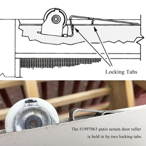 Upper Sliding Screen Door Roller Assembly Fits Andersen 2 Pack Upper ...